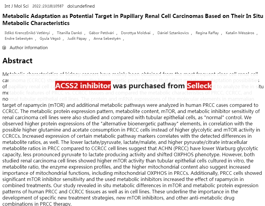ACSS2 inhibitor | 99.69%(HPLC) | In Stock | ACSS2 inhibitor