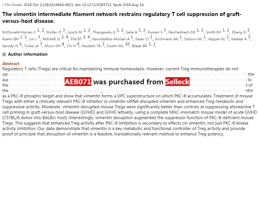 Afuresertib (GSK2110183) | Akt 抑制剂 | 现货供应 | 美国品牌 | 免费采购电话400-668-6834