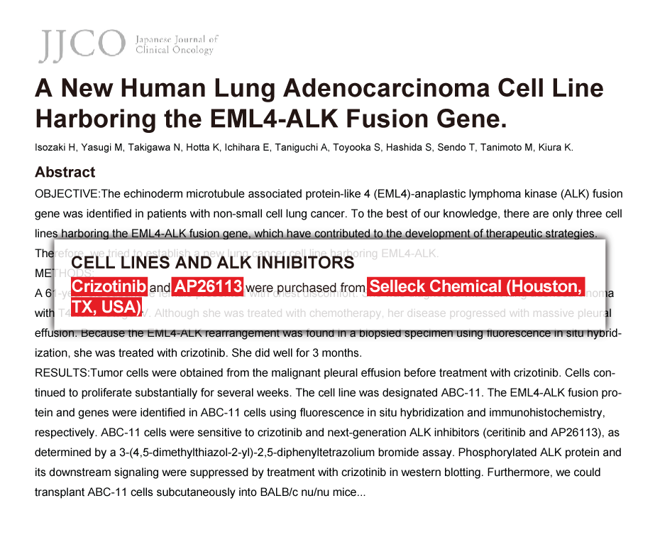 ALK抑制剂 | ALK Inhibitor