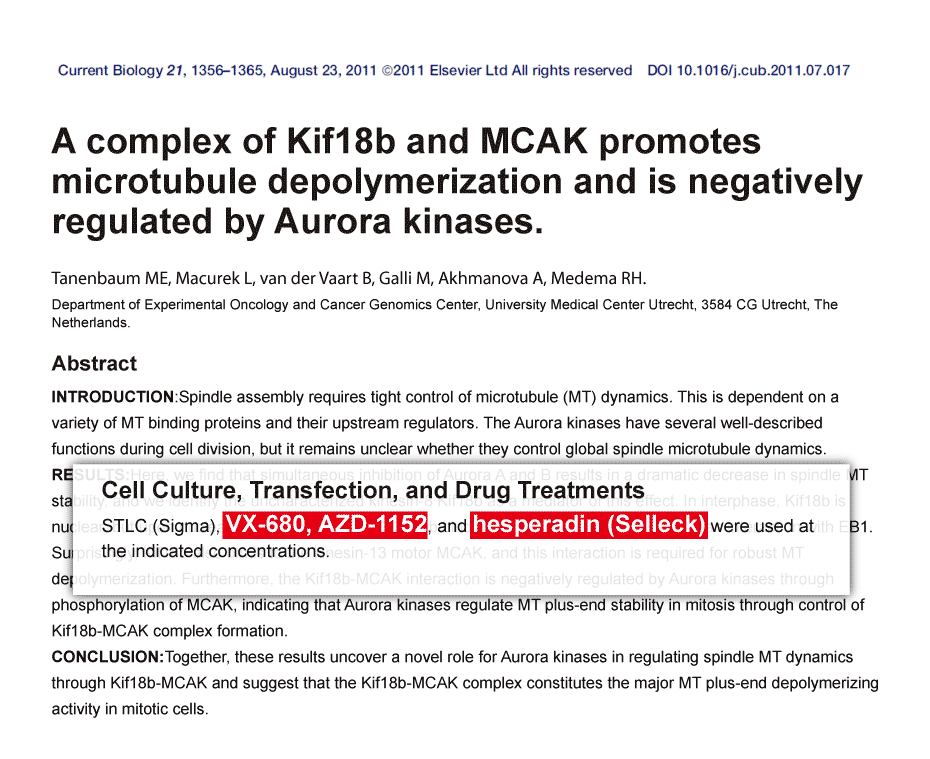 Barasertib (AZD1152-HQPA) | 购买Aurora Kinase 抑制剂 - Selleck