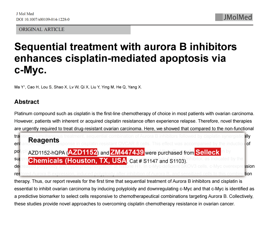 Barasertib (AZD1152-HQPA) | 购买Aurora Kinase 抑制剂 - Selleck