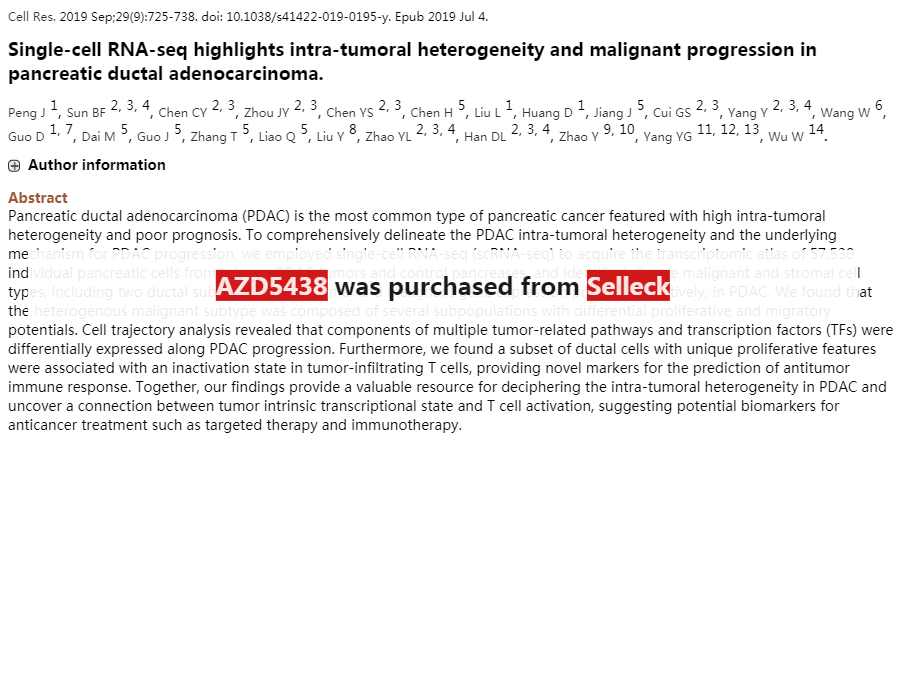 AZD5438 | 购买CDK 抑制剂 - Selleck