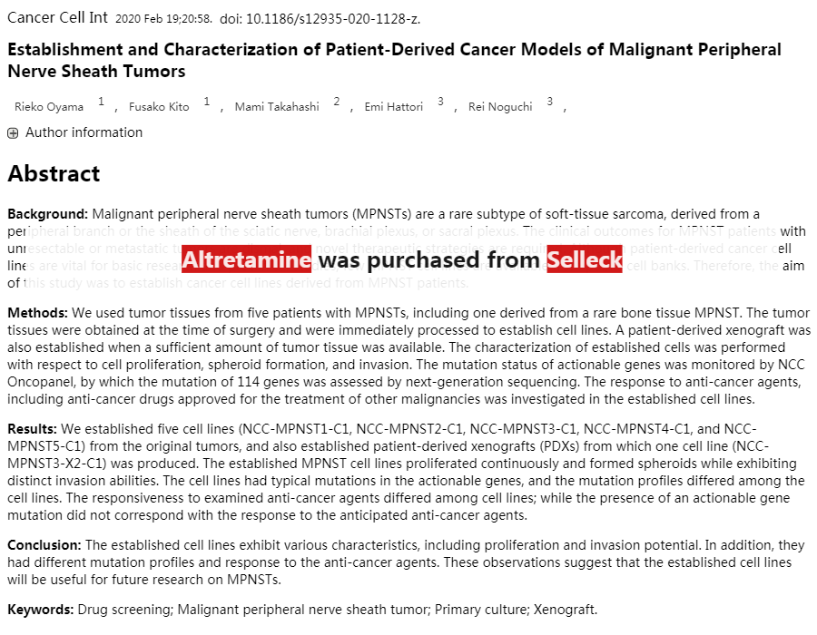 购买Altretamine | DNA alkylator chemical | 价格 | IC50 | 只能用于研究