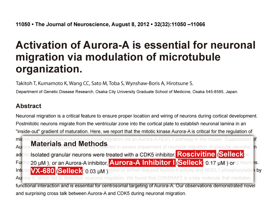 Aurora A Inhibitor I (TC-S 7010) | 购买Aurora Kinase 抑制剂 - Selleck