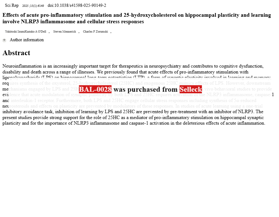 NLRP3 拮抗剂 | NLRP3 抑制剂 | NLRP3 激动剂 | NLRP3 激活剂