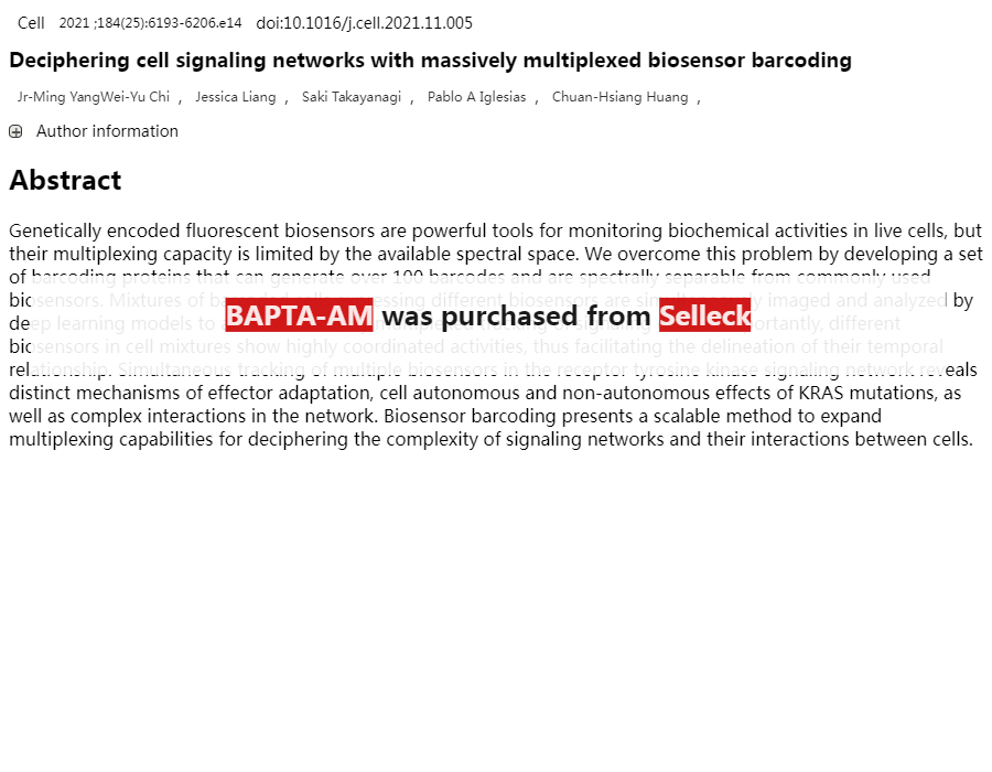 BAPTA-AM | 现货供应 | 美国品牌 | 免费采购电话400-668-6834