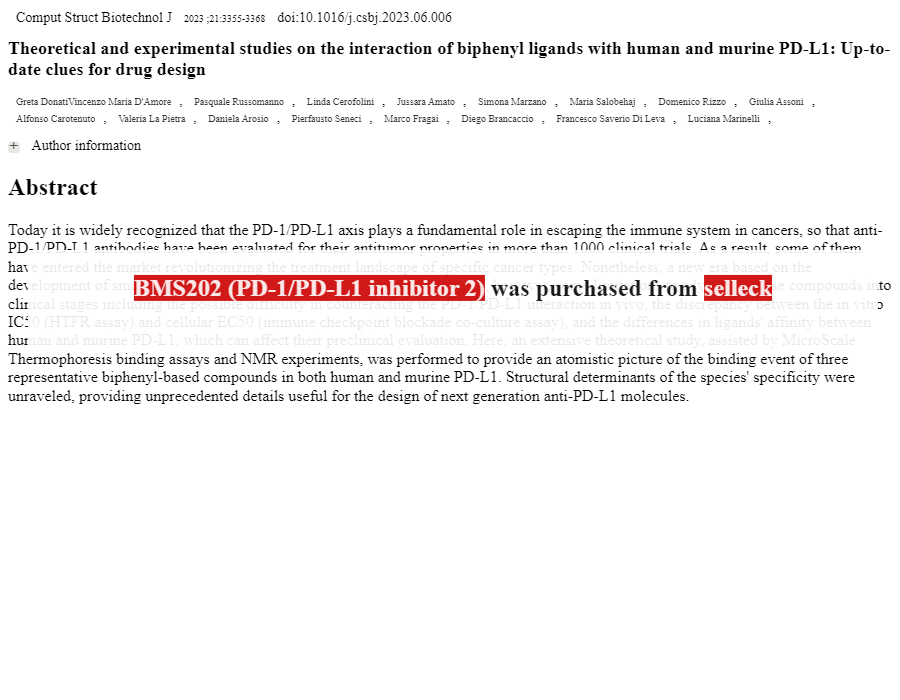 PD-1/PD-L1抑制剂 | PD-1/PD-L1 Inhibitor