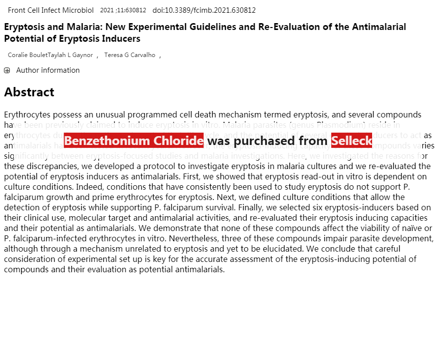 Benzethonium Chloride | AChR 拮抗剂 | 现货供应 | 美国品牌 | 免费采购电话400-668-6834