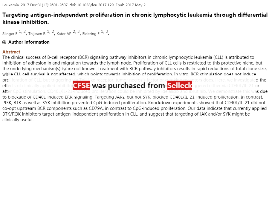 CFSE | 染料 抑制剂 | 现货供应 | 美国品牌 | 免费采购电话400-668-6834