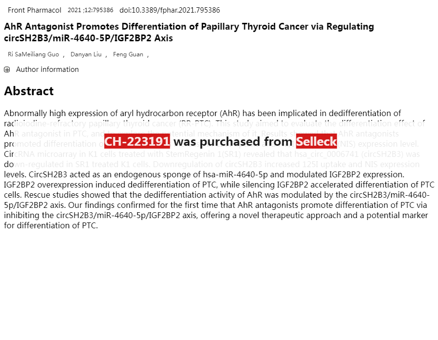 AhR Inhibitor | Aryl Hydrocarbon Receptor Antagonist Review