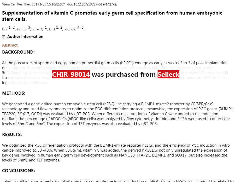 CHIR-98014 | 购买GSK-3 抑制剂 - Selleck