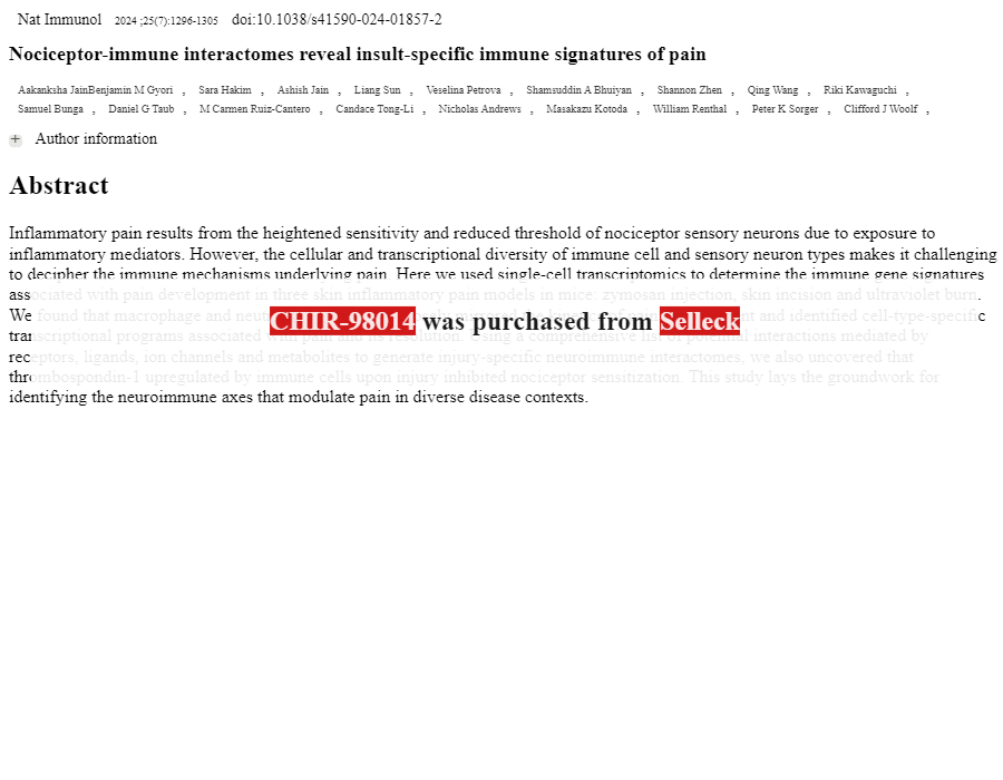 GSK-3抑制剂 | GSK-3 Inhibitor