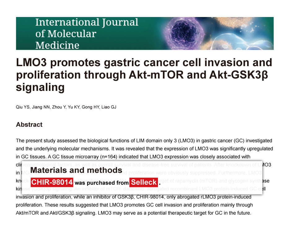 CHIR-98014 | 购买GSK-3 抑制剂 - Selleck