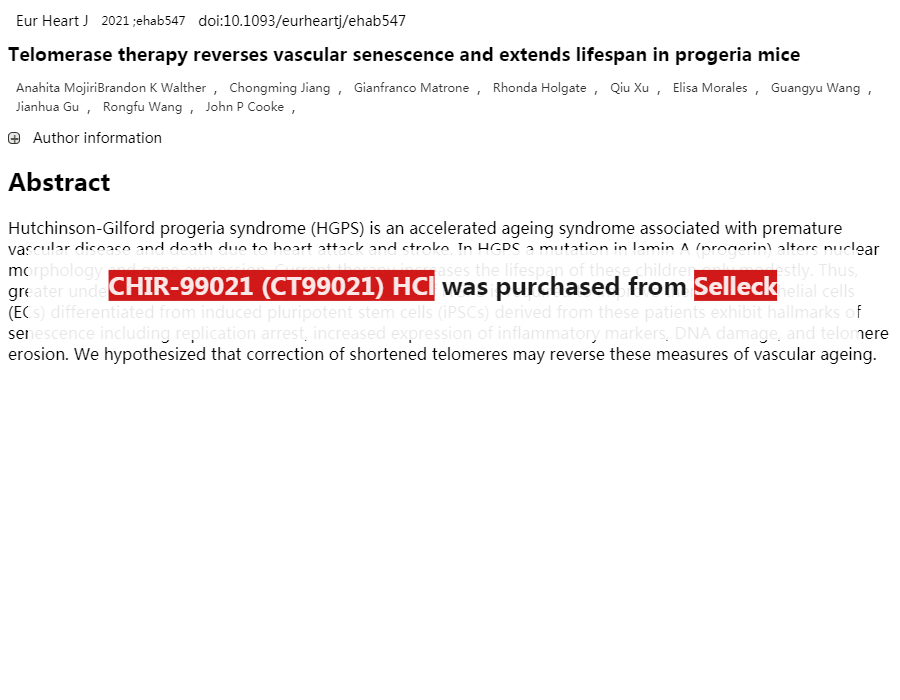 Wnt/beta-catenin抑制剂 | Wnt/beta-catenin Inhibitor