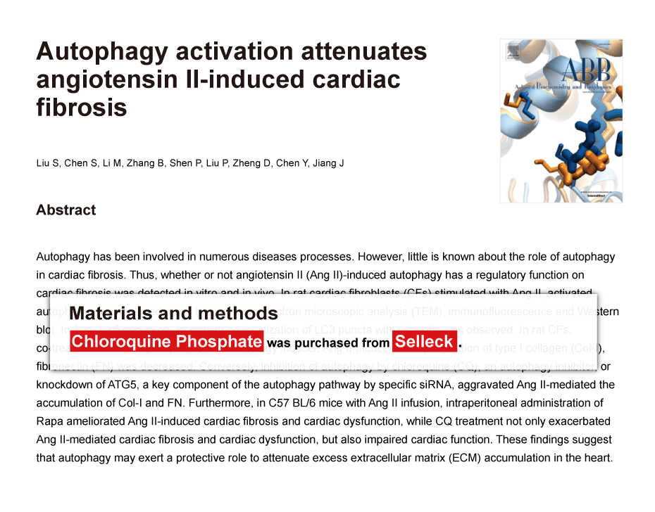 购买Chloroquine diphosphate | ATM/ATR activator | 价格 | IC50 | 只能用于研究