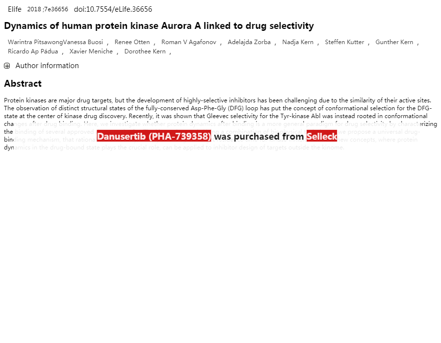 Danusertib (PHA-739358) | 购买Aurora Kinase 抑制剂 - Selleck