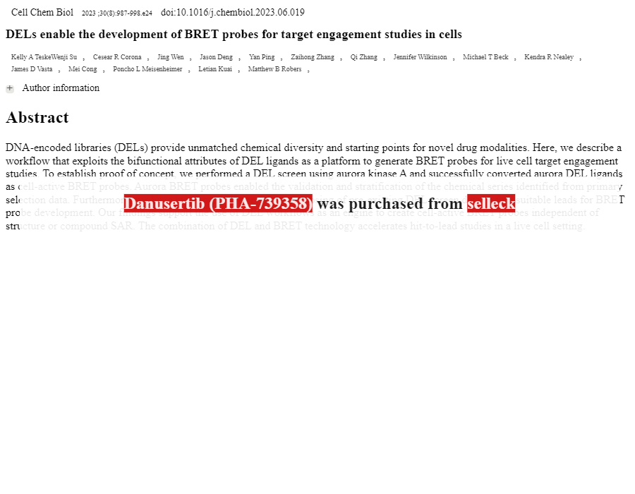 Aurora Kinase抑制剂 | Aurora Kinase Inhibitor