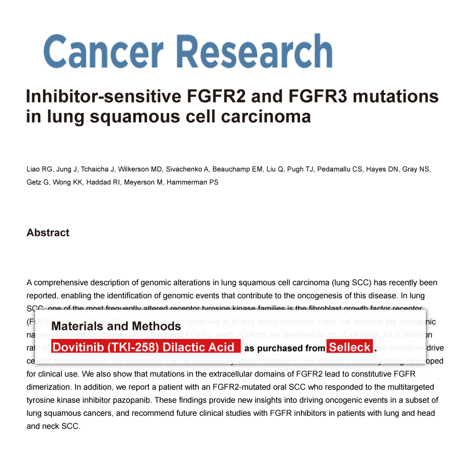 FLT3抑制剂 | FLT3 Inhibitor