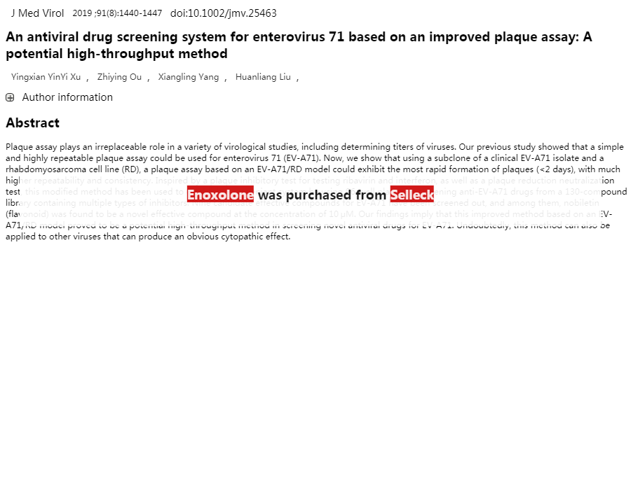 Enoxolone | ≥99%(HPLC) | Selleck | Dehydrogenase inhibitor