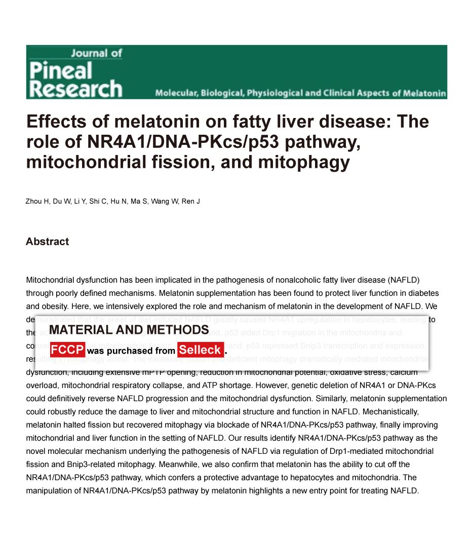 FCCP | OXPHOS 抑制剂 | 现货供应 | 美国品牌 | 免费采购电话400-668-6834