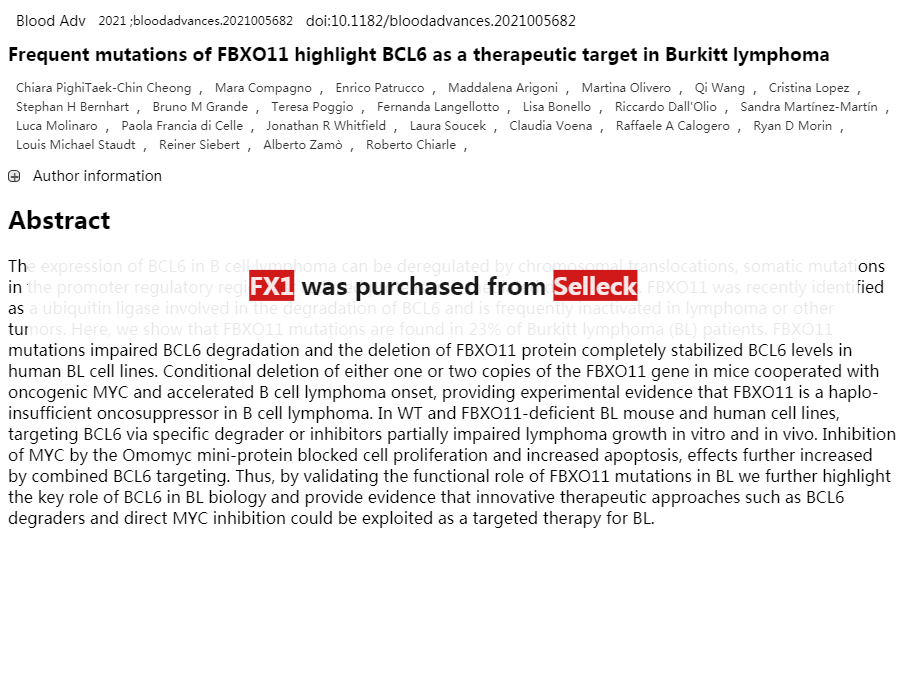 Bcl-6 抑制剂 | Bcl-6 Inhibitor Review