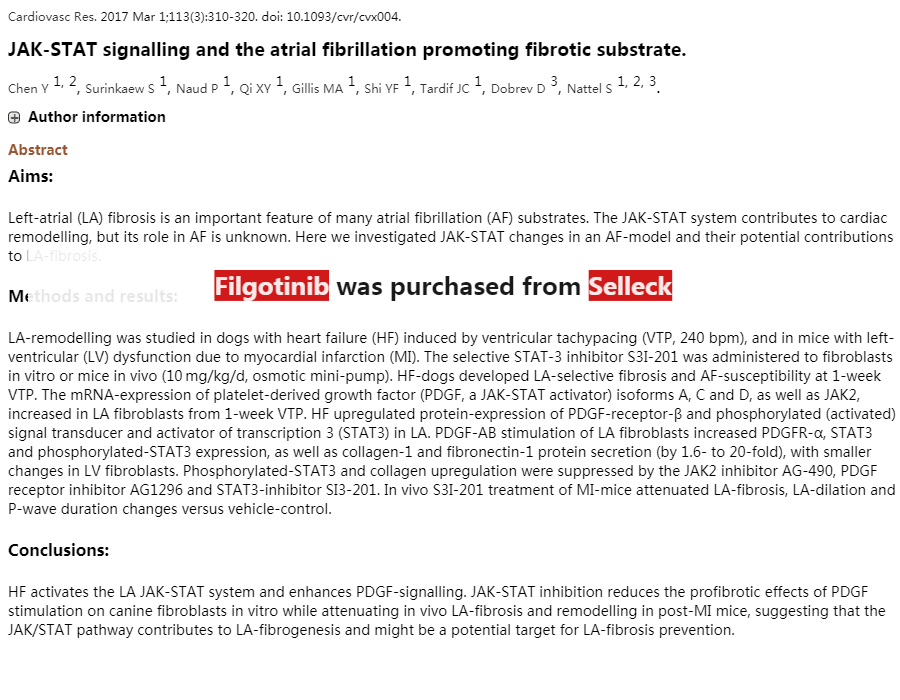 Filgotinib (GLPG0634) | JAK 抑制剂 | 现货供应 | 美国品牌 | 免费采购电话400-668-6834