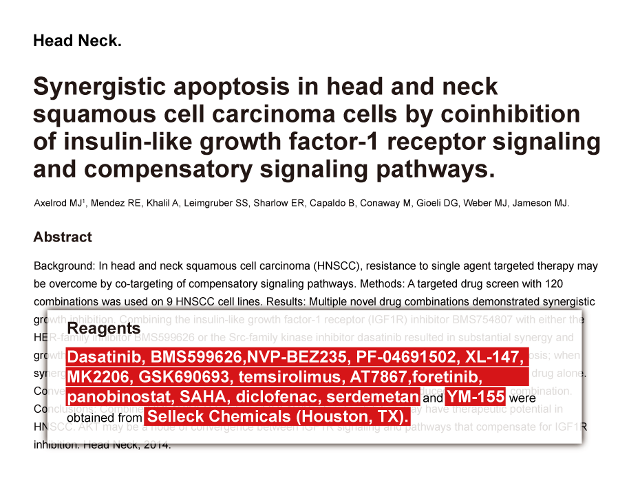 Foretinib (GSK1363089) | 购买c-Met 抑制剂 - Selleck