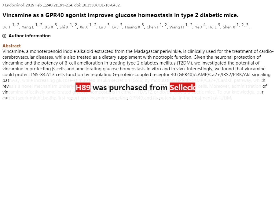 H 89 2HCl | 购买PKA 抑制剂 - Selleck