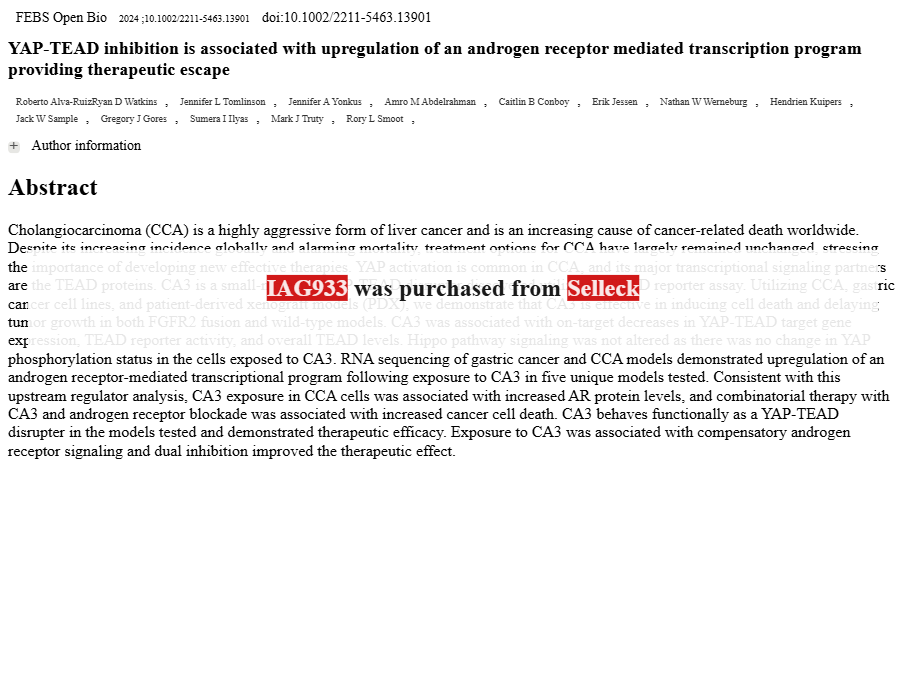 YAP 拮抗剂 | YAP 抑制剂 | YAP 激动剂 | YAP 激活剂