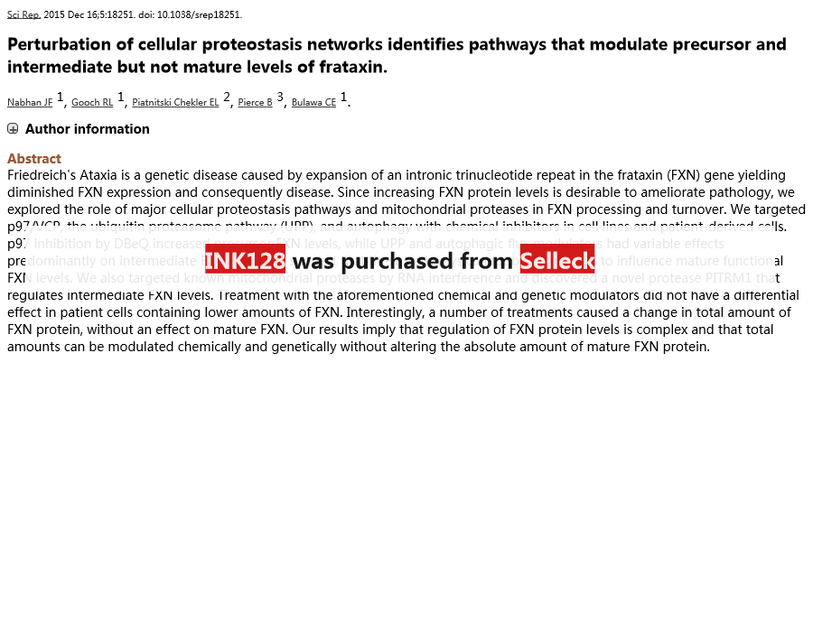 Sapanisertib (MLN0128) | 购买mTOR 抑制剂 - Selleck