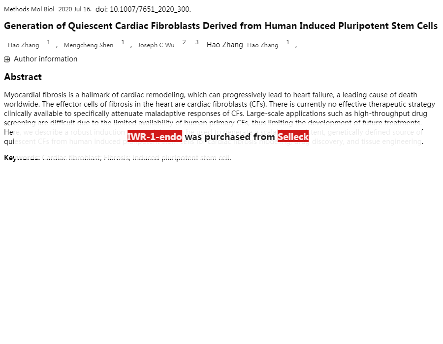 IWR-1-endo | 购买Wnt/beta-catenin 抑制剂 - Selleck