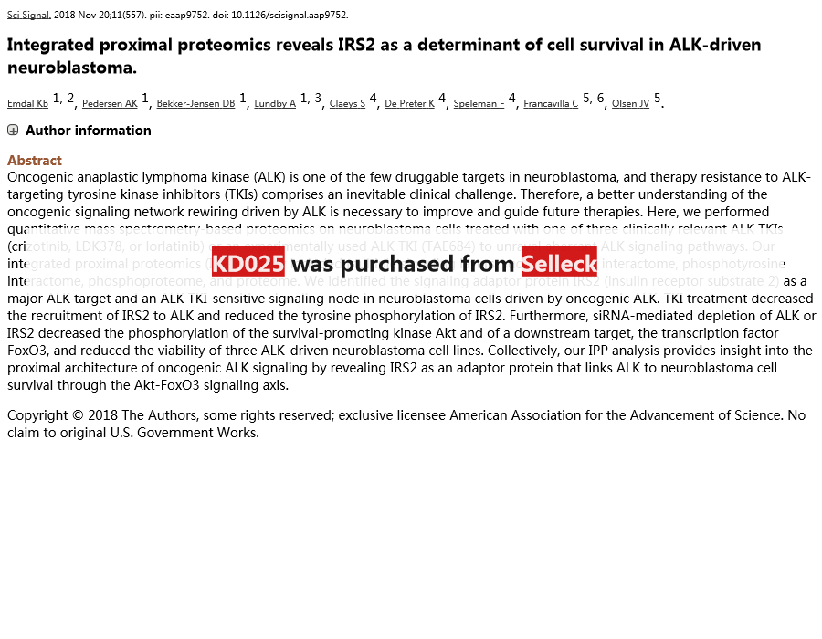 Belumosudil (KD025) | ROCK 抑制剂 | 现货供应 | 美国品牌 | 免费采购电话400-668-6834