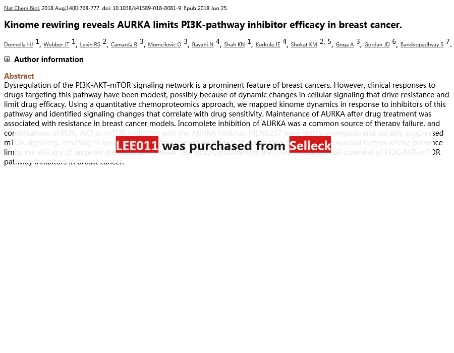 Ribociclib (LEE011) | 购买CDK 抑制剂 - Selleck