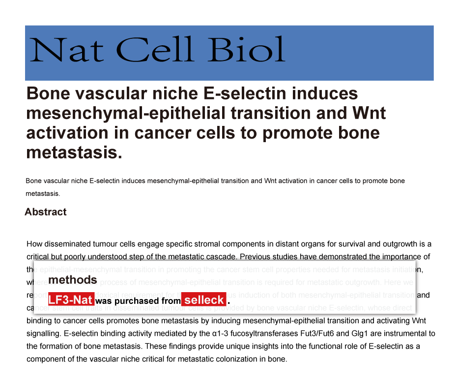 LF3 | ≥99%(HPLC) | Selleck | Wnt/beta-catenin inhibitor