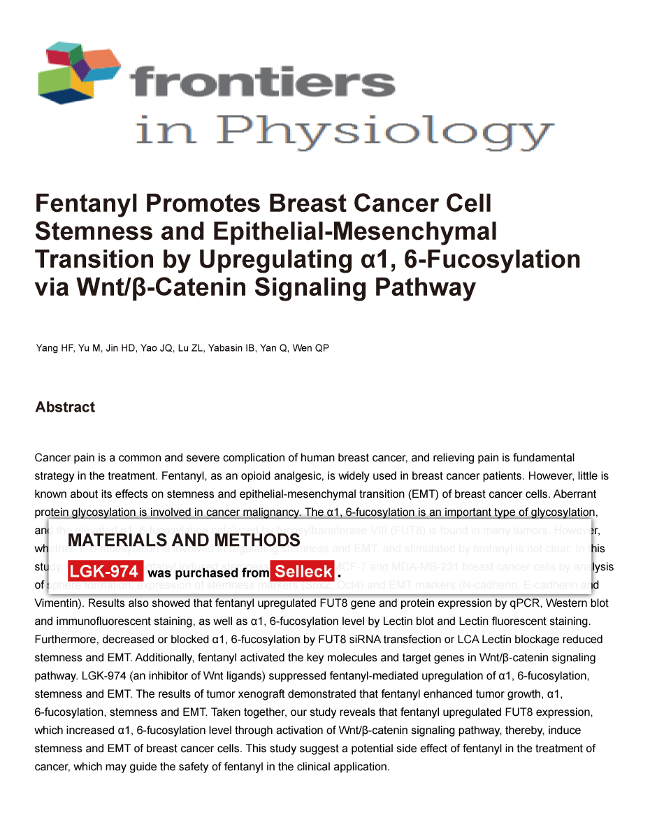 LGK-974 | 购买PORCN 抑制剂 - Selleck
