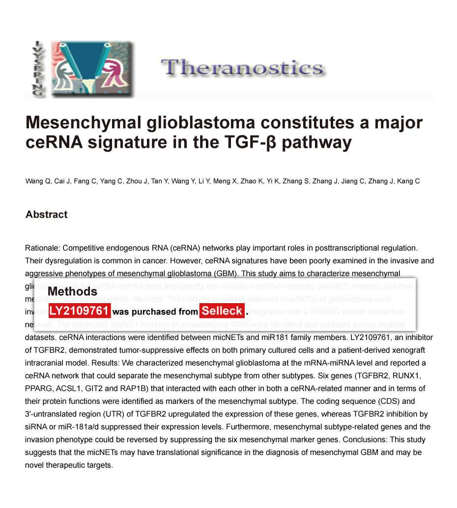 TGF-beta/Smad抑制剂 | TGF-beta/Smad Inhibitor