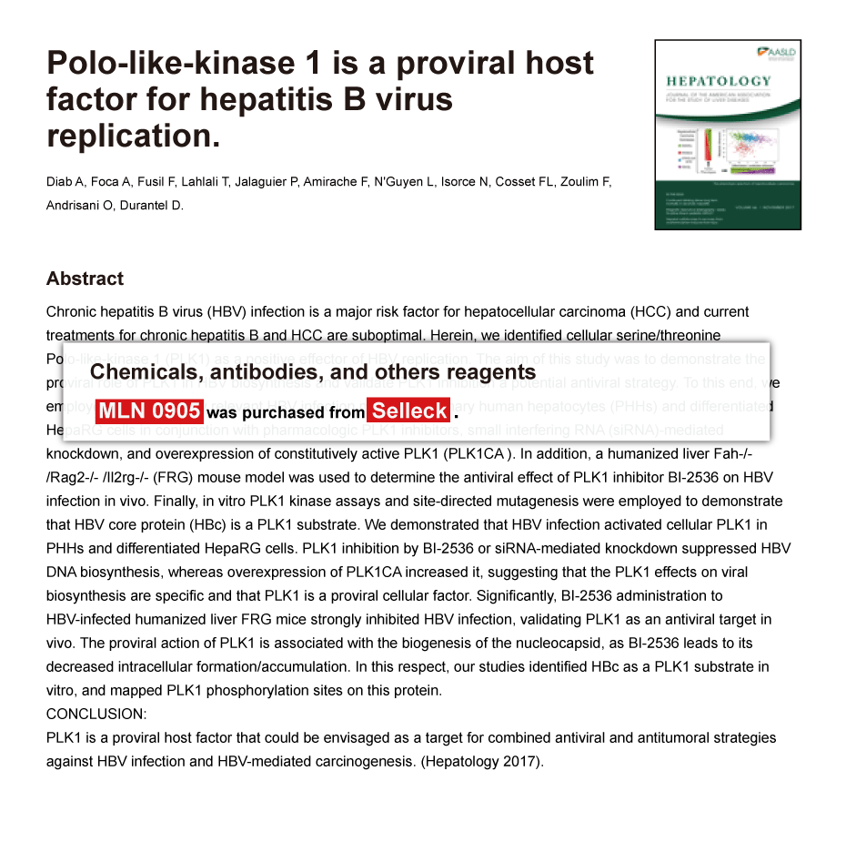 PLK抑制剂 | PLK Inhibitor