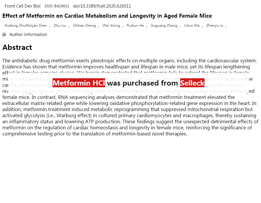 购买Metformin HCl | Carbohydrate Metabolism chemical | 价格 | IC50 | 只能用于研究