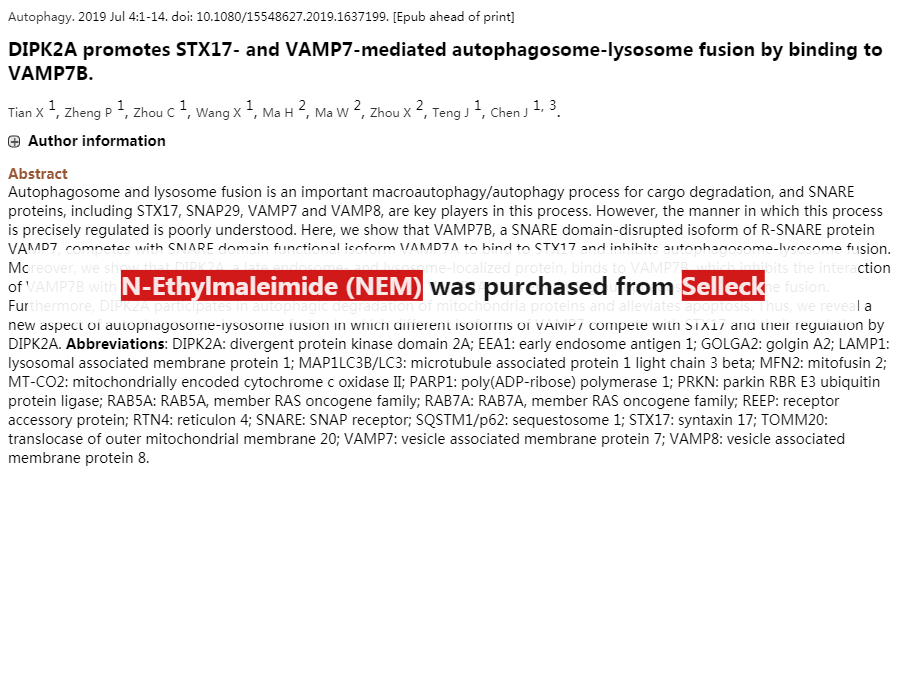 N-Ethylmaleimide (NEM) | Cysteine Protease 抑制剂 | 现货供应 | 美国品牌 | 免费采购电话 ...