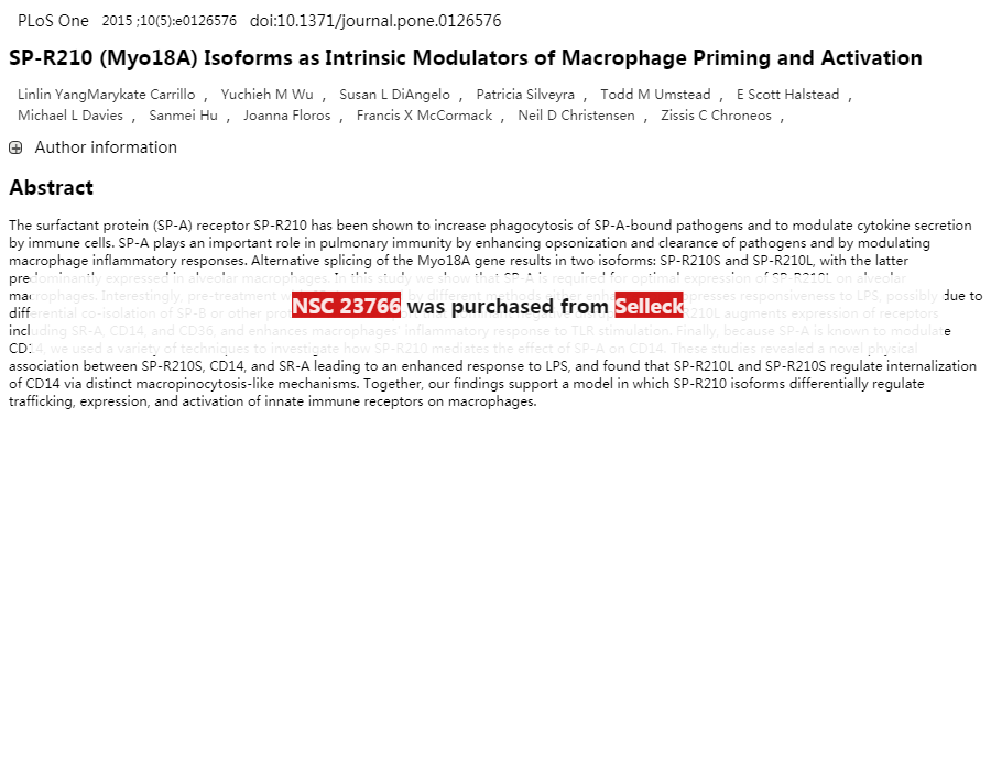 NSC 23766 | 购买Rho 抑制剂 - Selleck