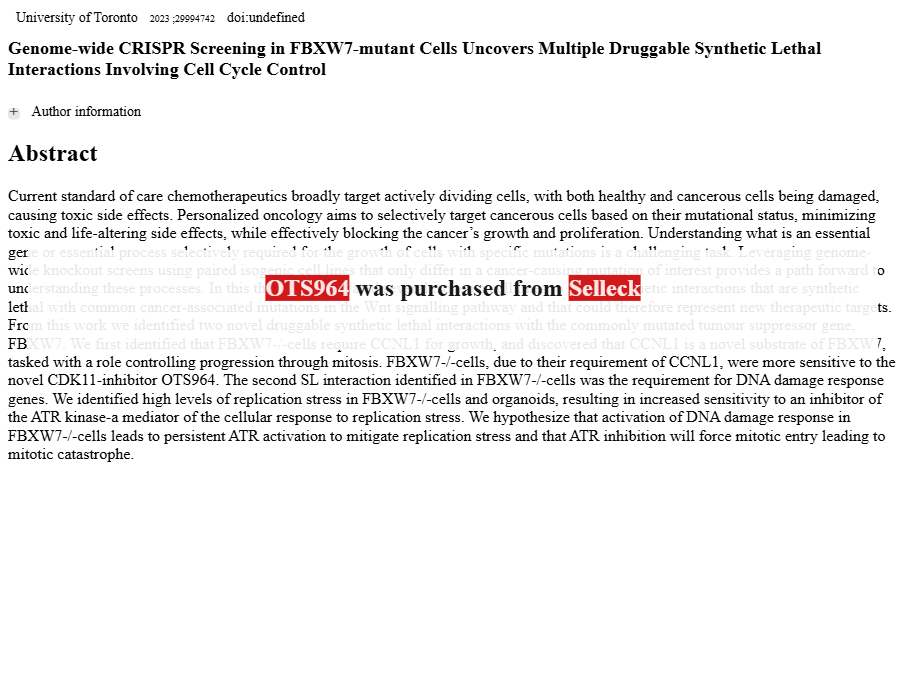 CDK抑制剂 | CDK Inhibitor