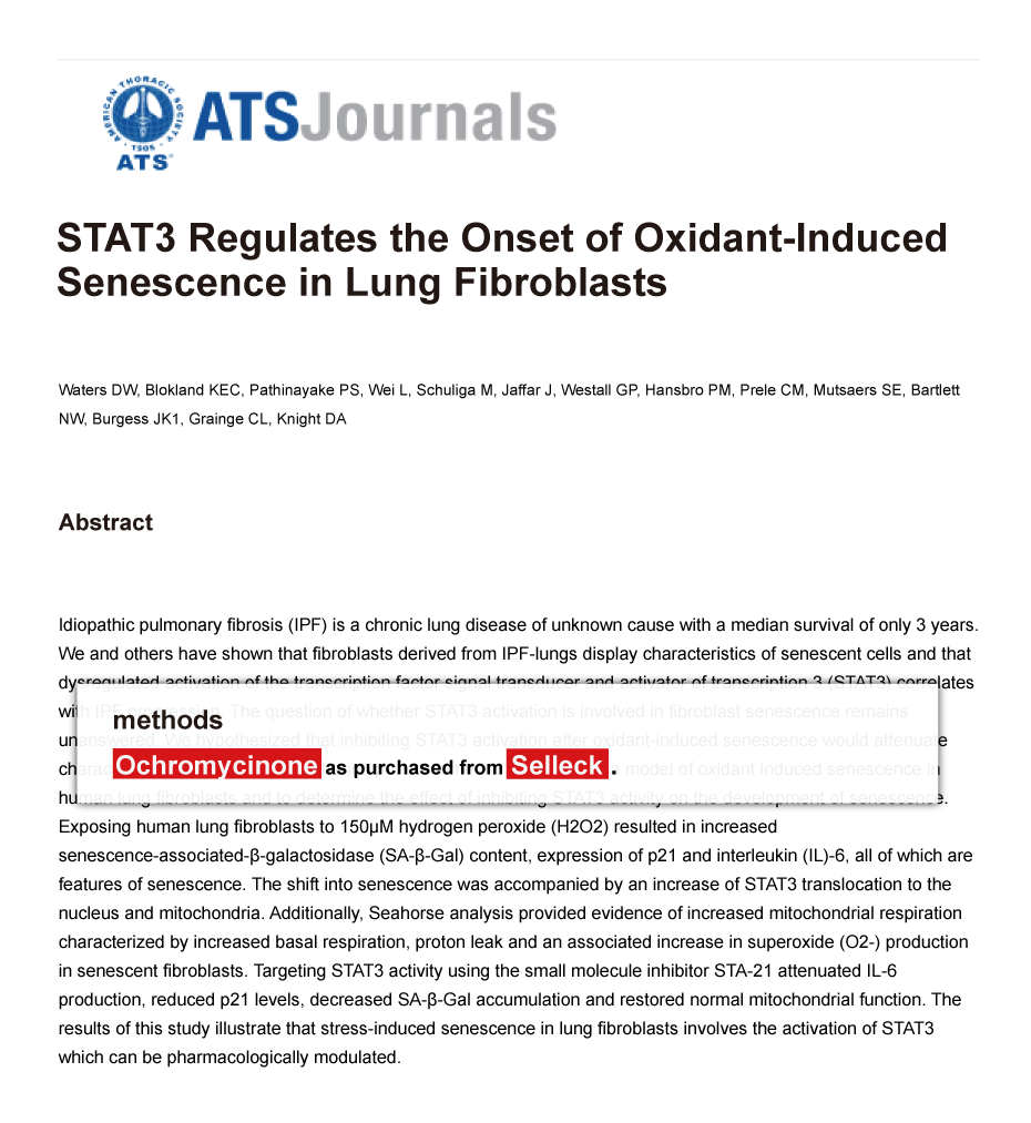 Ochromycinone (STA-21) | STAT 抑制剂 | 现货供应 | 美国品牌 | 免费采购电话400-668-6834