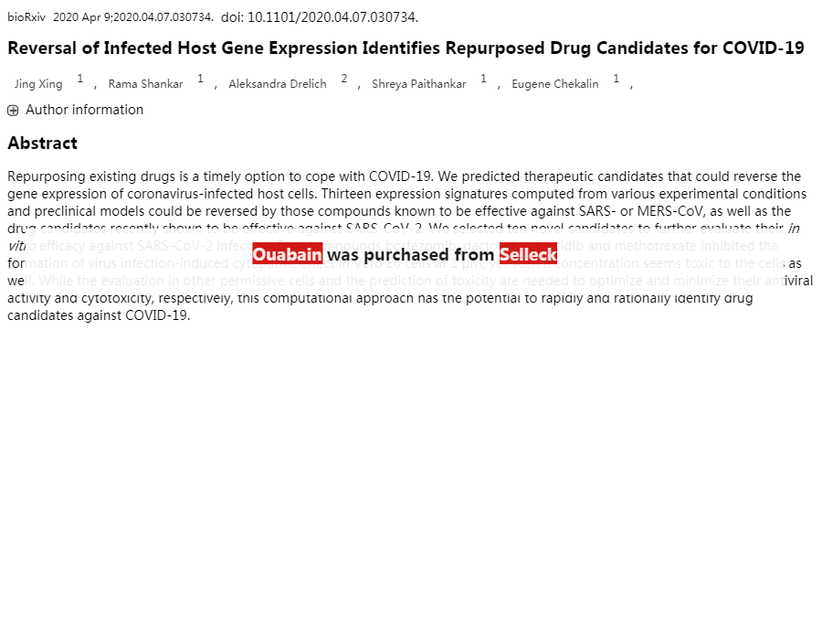 Ouabain | ATPase 抑制剂 | 现货供应 | 美国品牌 | 免费采购电话400-668-6834