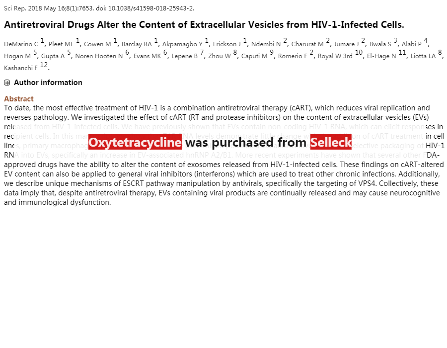 Antibiotics 拮抗剂 | Antibiotics 抑制剂 | Antibiotics 激动剂 | Antibiotics 激活剂