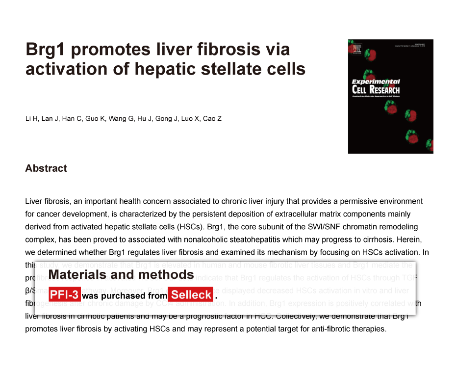 PFI-3 | Epigenetic Reader Domain 抑制剂 | 现货供应 | 美国品牌 | 免费采购电话400-668-6834