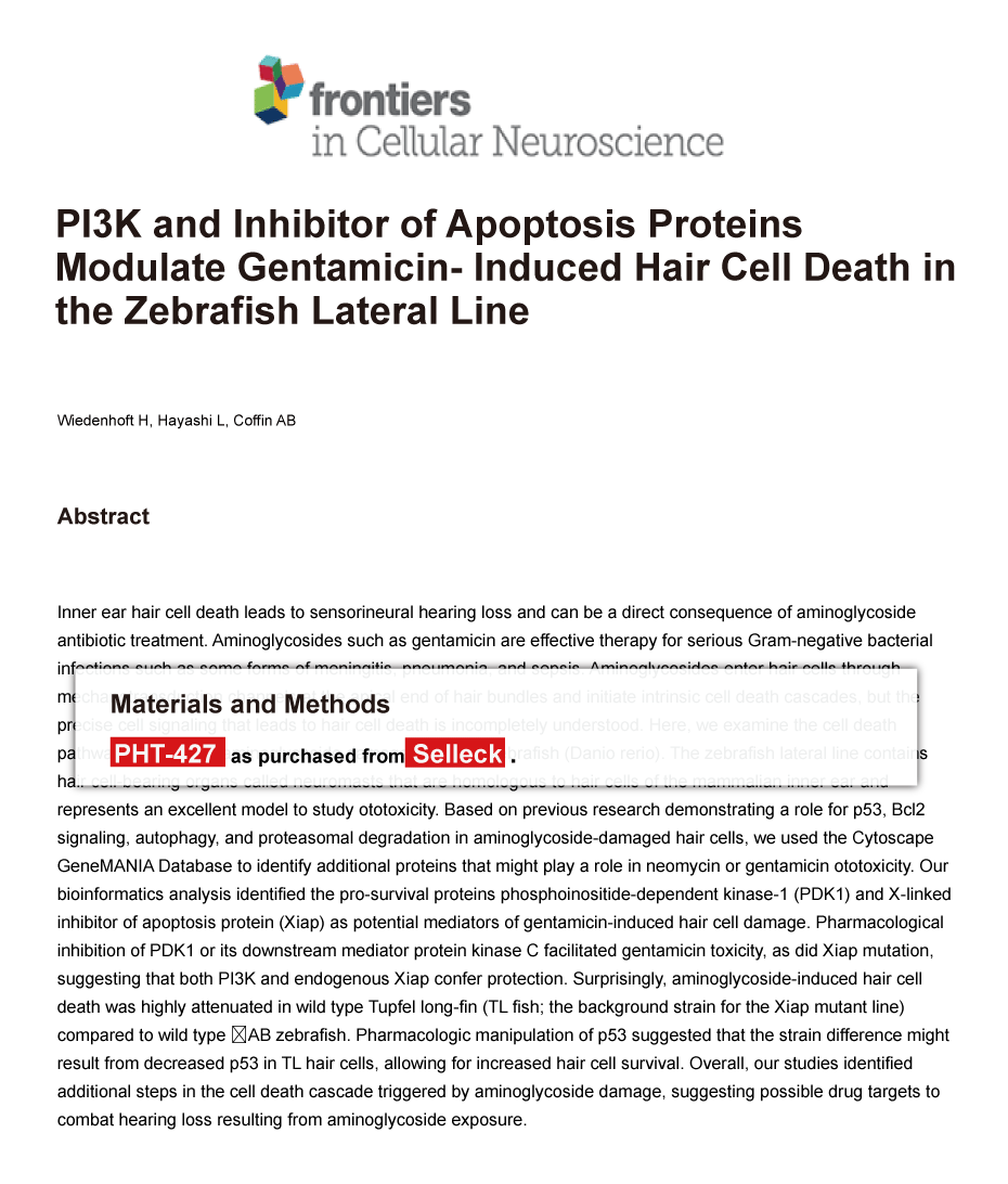PHT-427 | Akt 抑制剂 | 现货供应 | 美国品牌 | 免费采购电话400-668-6834