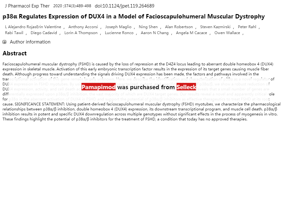 p38 MAPK抑制剂 | p38 MAPK Inhibitor