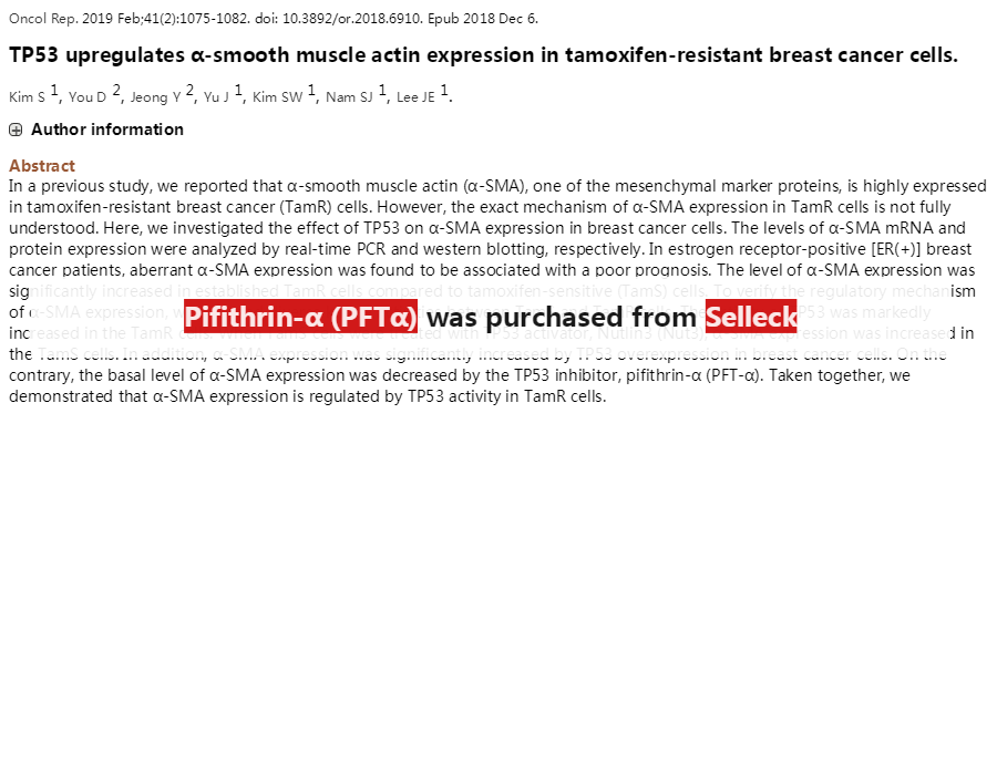 Pifithrin-α (PFTα) HBr | 购买p53 抑制剂 - Selleck