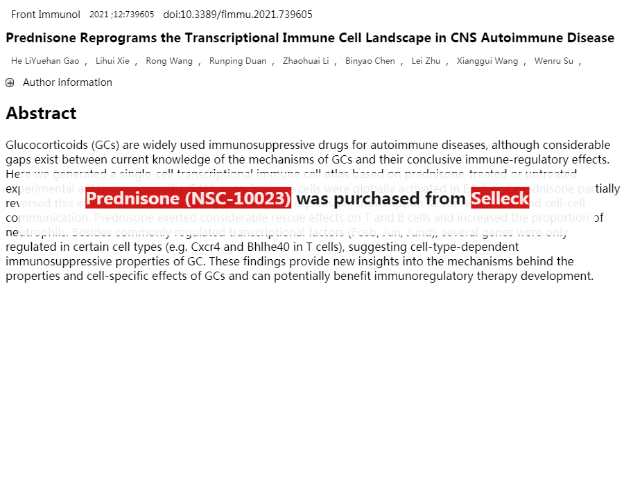Immunology & Inflammation Related 抑制剂 | Immunology & Inflammation ...