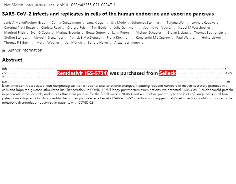 Remdesivir (GS-5734) | Antiviral 抑制剂 | 现货供应 | 美国品牌 | 免费采购电话400-668-6834